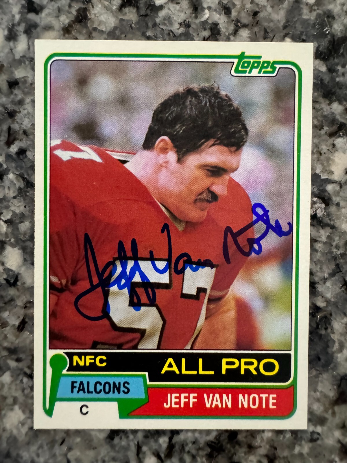 Jeff Van Note Signed ATLANTA FALCONS Card 1981 Topps | eBay