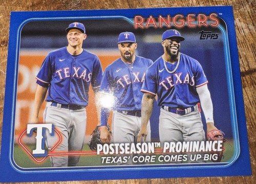 Texas Rangers Post Season Prominence Team Blue Foil Card #656 (Texas ...