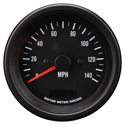 VD 85mm 3-3/8" Electrical Speedometer Odometer 140 MPH White LED Black ...