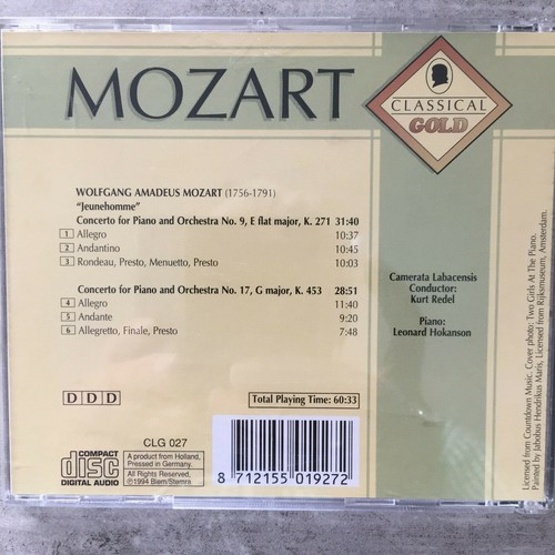 MOZART: Piano Concertos 9 & 17 - Hokanson / Redel (CD CLG 027 / neu) | eBay