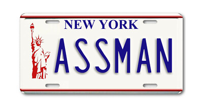 Seinfeld Cosmo Kramer ASSMAN license plate Aluminum High Quality Re ...