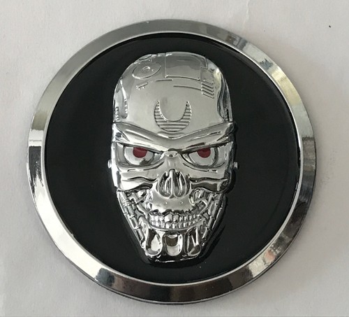 The Terminator metal car badge- 70mm, black & chrome | eBay Australia