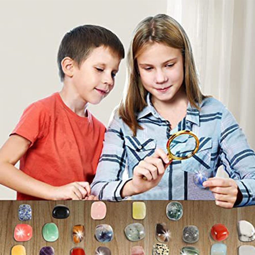 Mineral Stone Christmas Gift Box Natural Stone Calendar Blind Box Kids ...