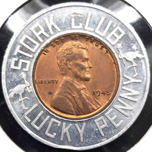 Stork Club Lucky Penny 1945 Encased Wheat Cent #2623 | eBay