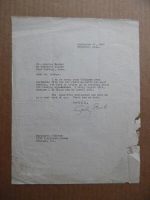 1938 Sally Rand Typed Letter Signed Influential Burlesque Dancer and ...