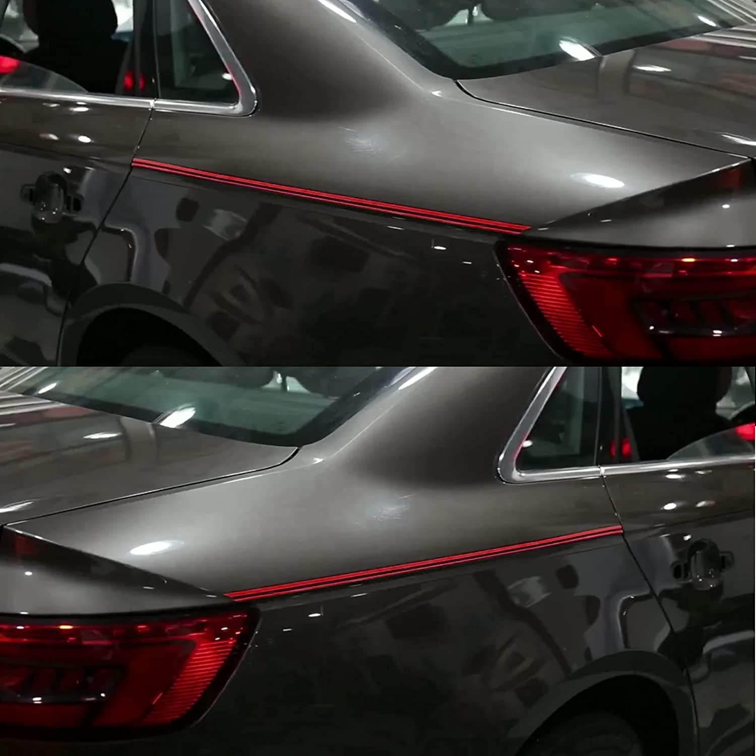 Red Car Body Side Stripe DIY Vinyl Vehicle Pin Striping Decals Auto ...