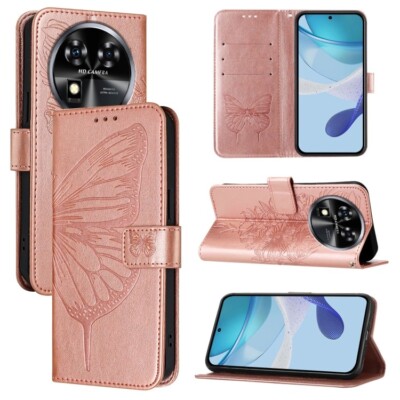 For Oukitel C37 Embossed Butterfly Leather Phone Case cover shell | eBay