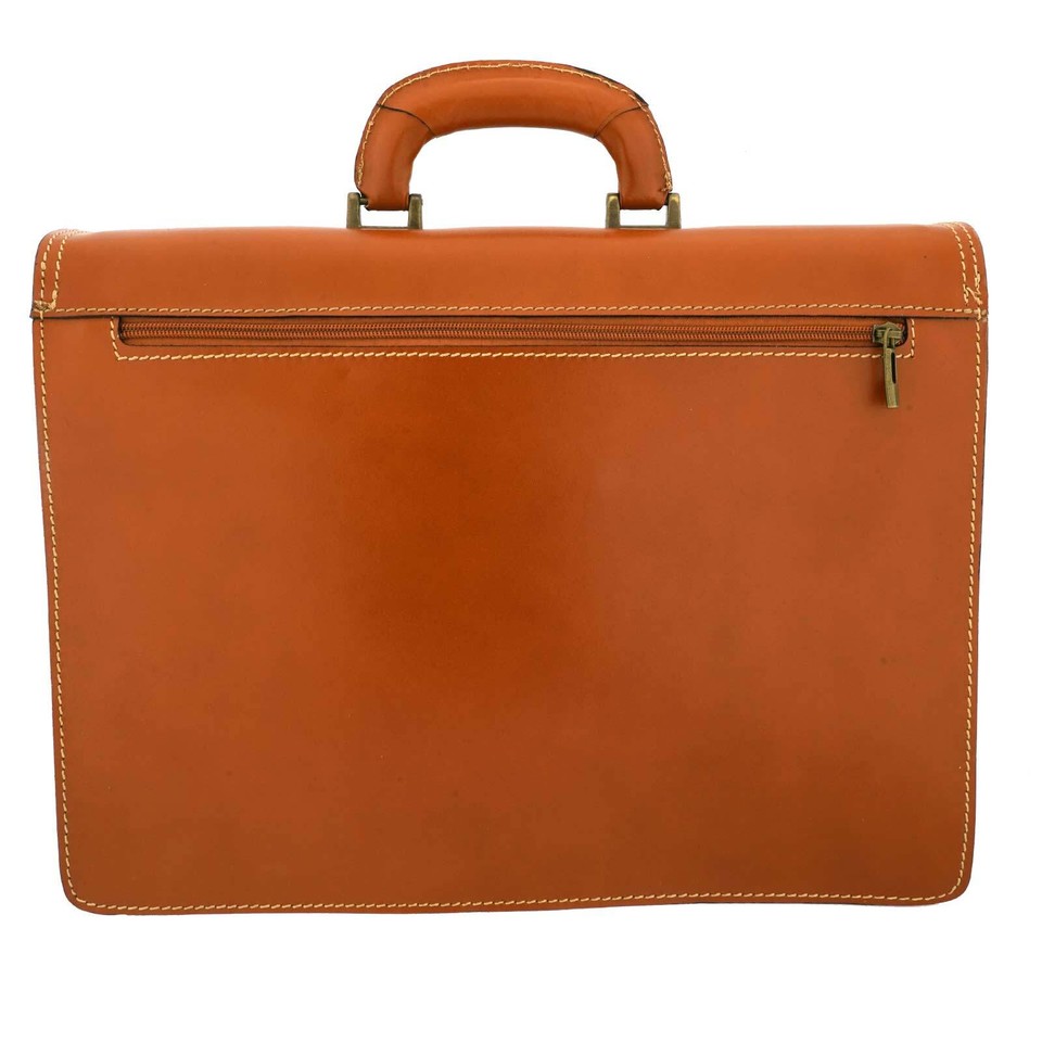 GlassOfVenice Fioretta Genuine Leather Italian Briefcase For Men And ...