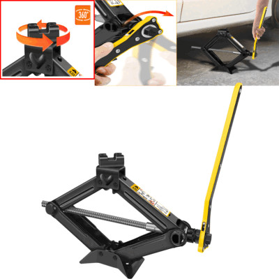 2 Ton Scissor Jack Handle Wheel Lug Wrench Tool Car SUV Garage Tire ...