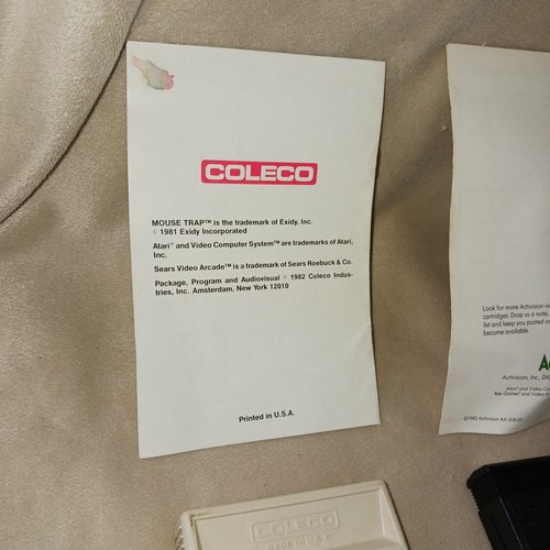 Atari 2600 Video Game Lot Activision Pitfall & Mouse Trap w Manuals Vtg ...