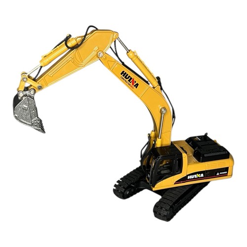 Hulna Yellow Exavator Construction Top Truck Toy Diecast Metal 7.5" | eBay