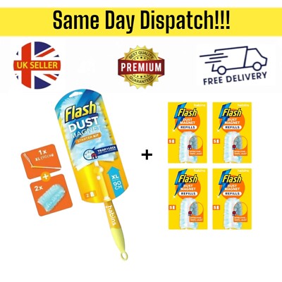 Flash Duster Dust Magnet Starter Kit – XL 90cm Extendable Handle ...