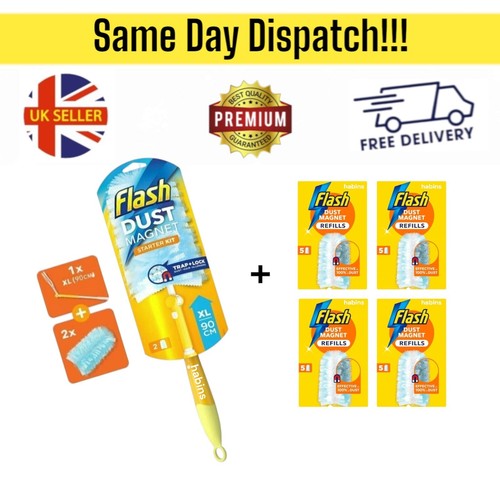 Flash Duster Dust Magnet Starter Kit – XL 90cm Extendable Handle ...