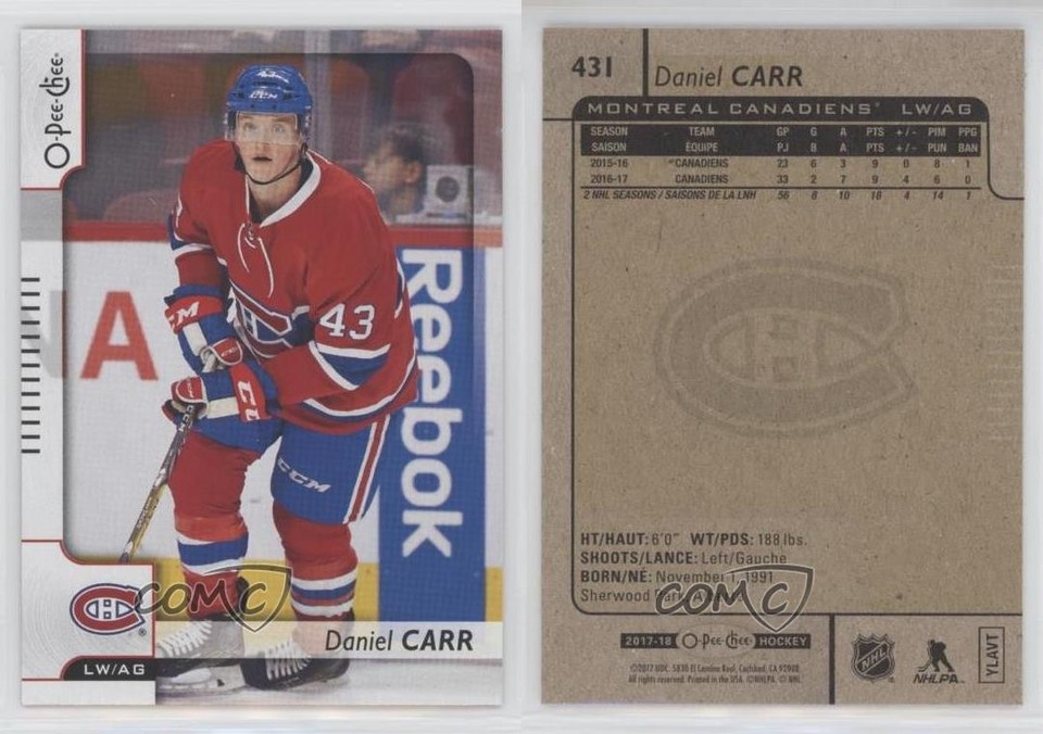 2017-18 O-Pee-Chee Daniel Carr #431 e6j | eBay