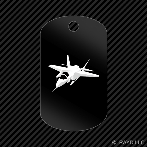 F-35 Lightning II Keychain GI dog tag engraved many colors Fighter F35 ...
