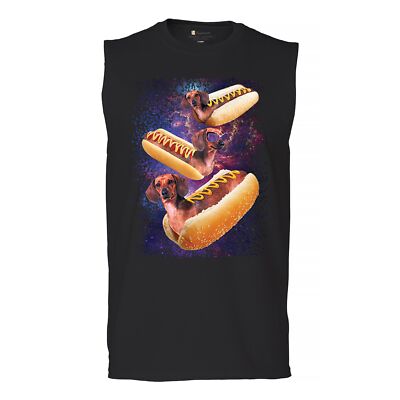 Space Weiners Muscle Shirt Fun Dachshund Hot Dog Animal Lover Pet Owner ...