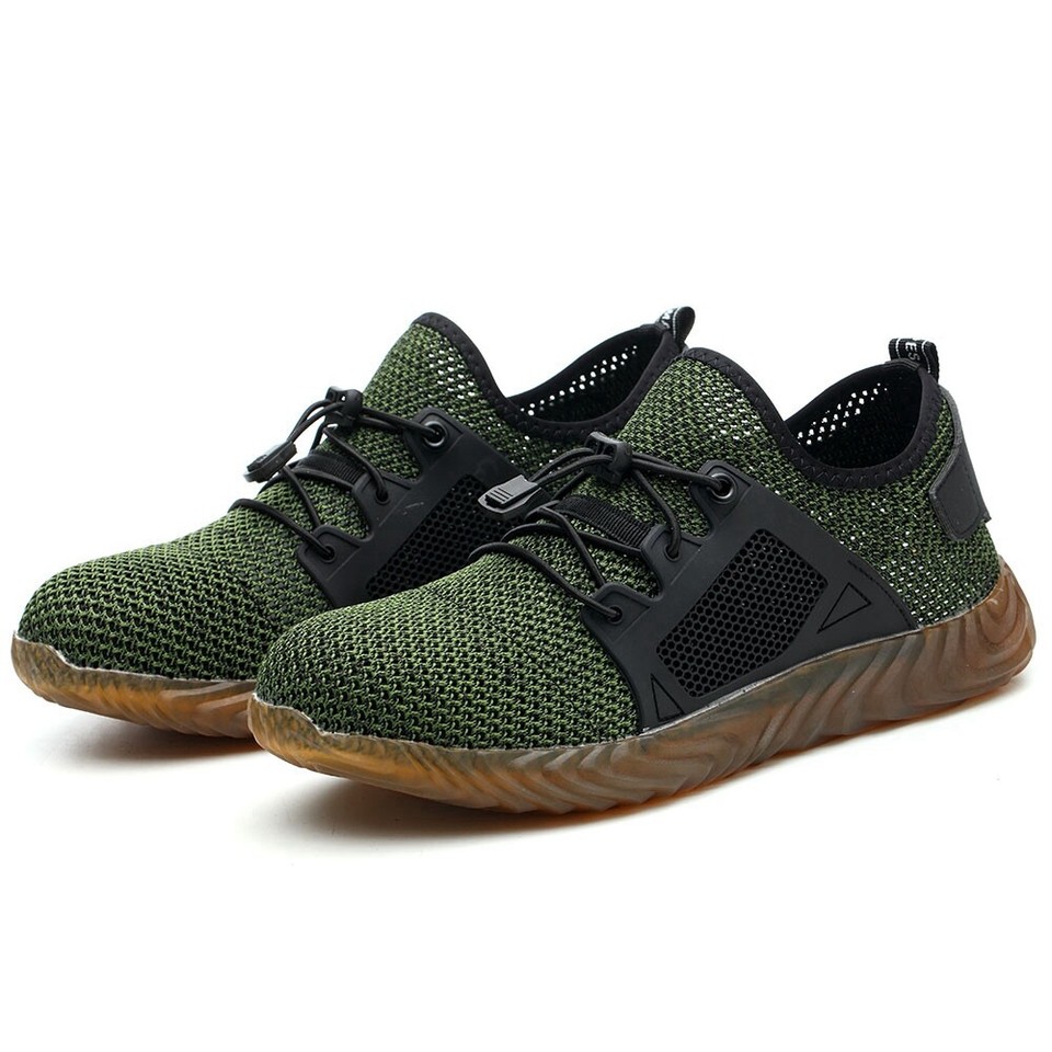 Mens Mesh Safety Shoes Steel Toe Work Boots Indestructible Lightweight ...
