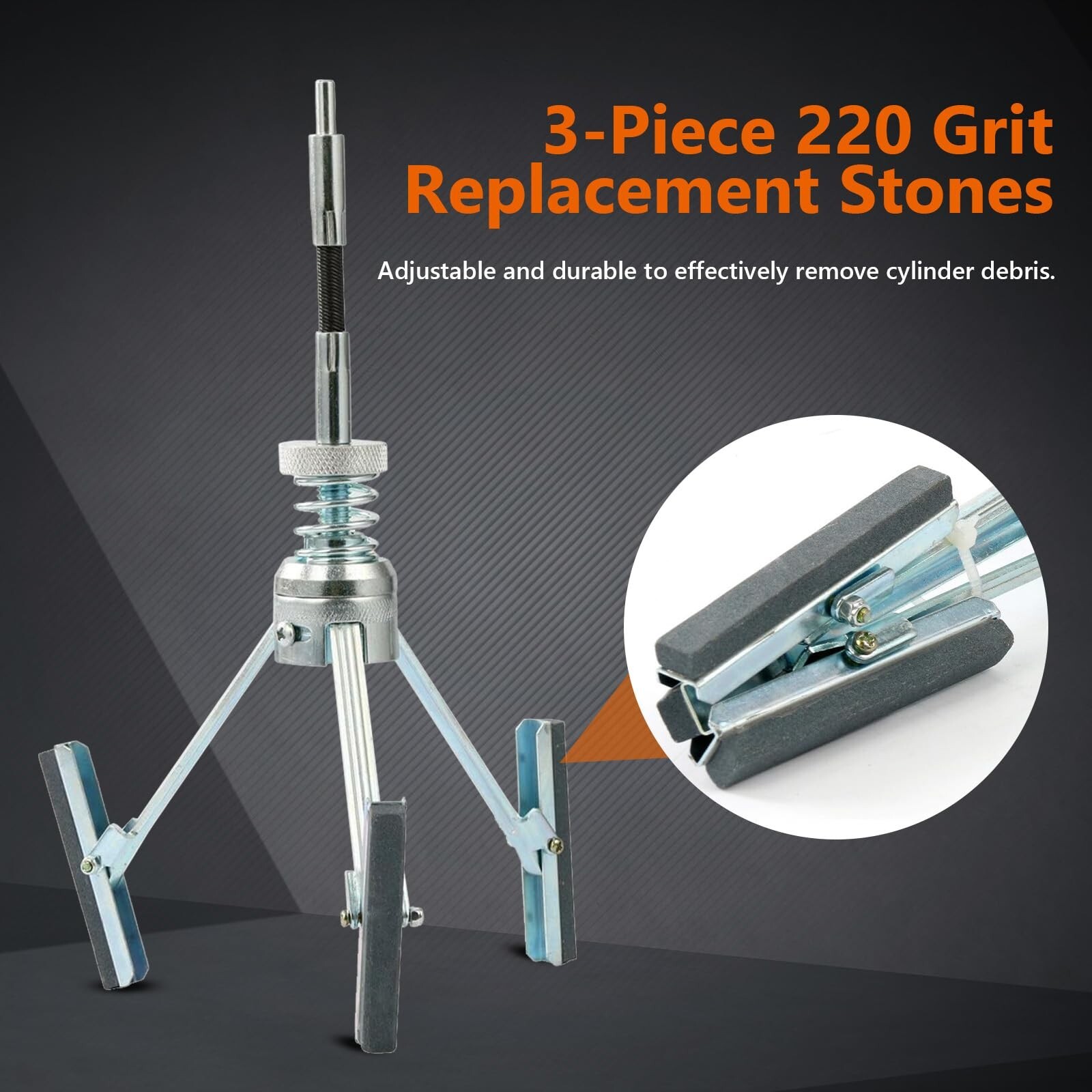 Car Engine Brake Cylinder Hone Flex Shaft Bore Honing Tool 2"-6-1/2 ...