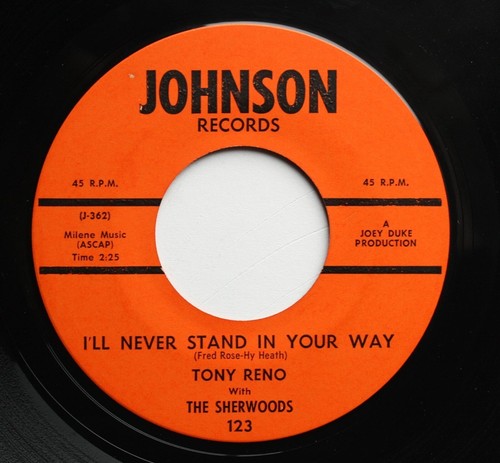 TONY RENO & SHERWOODS Doo Wop 45 I'll Never Stand In Your Way/Maria ...