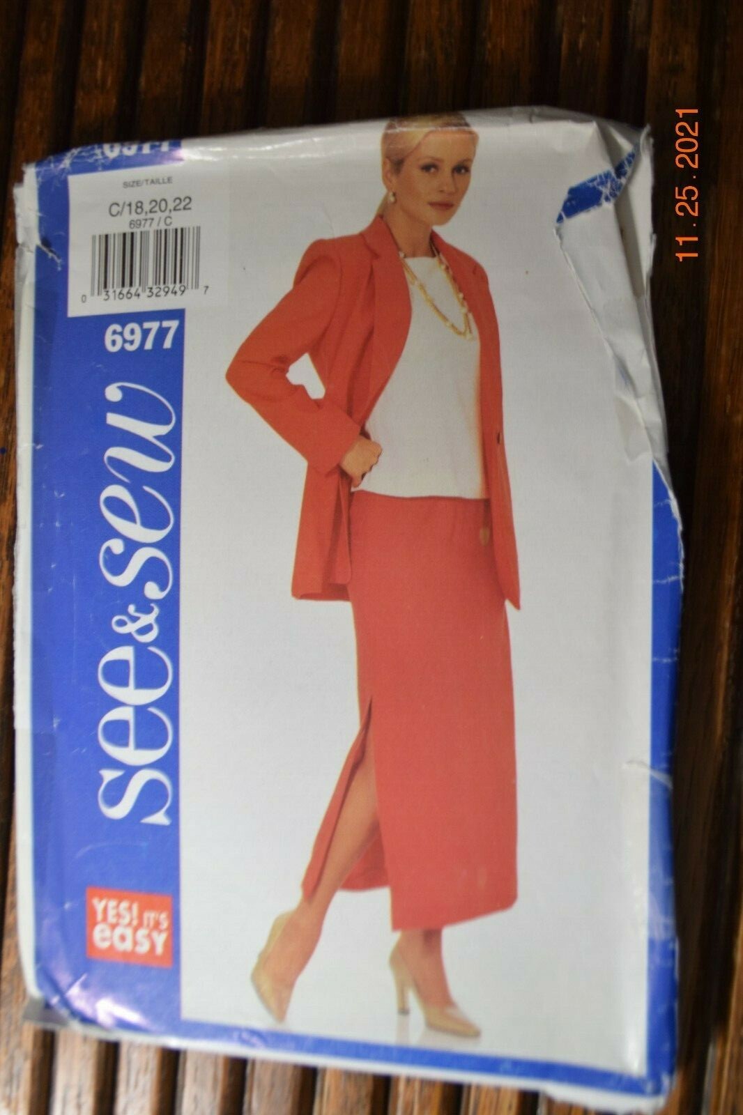 BUTTERICK SEE & SEW PATTERN 6977 Misses' Plus Jacket Top Skirt Sz 18-20 ...