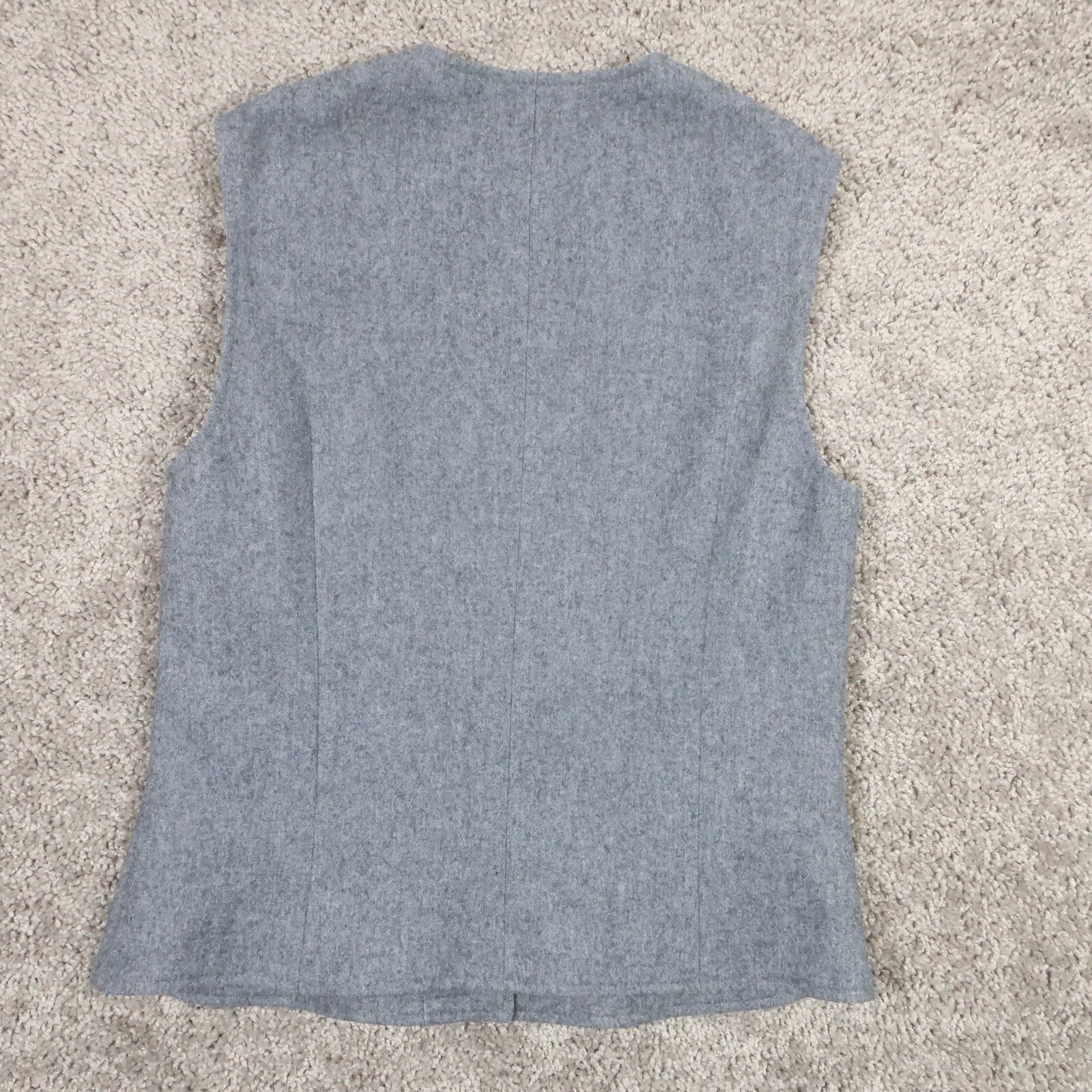 Pendleton Petite Womens 12 Button-Up Vest Gray Sleev… - Gem