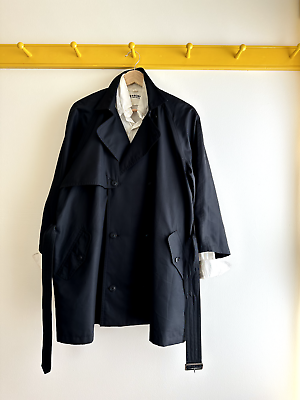 Vintage 70s rare Issey Miyake Sport black boxy nylon trench Vintage 70s rare Issey Miyake Sport black boxy nylon trench