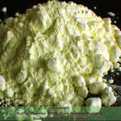 Sulphur Powder Organic 100% Pure Sulfur Natural Soap Candle Rub ...