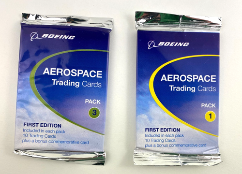 2x Boeing Aerospace Trading Cards First Edition Pack 1 AND 3 - Sealed ...