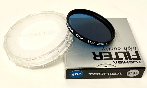 52mm 80A Glass Filter Blue Color Correction Toshiba Manuf in Japan | eBay