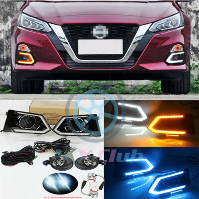 LED DRL Daytime Running Light LED Bulb Fog Lamp Wire For Nissan Altima ...