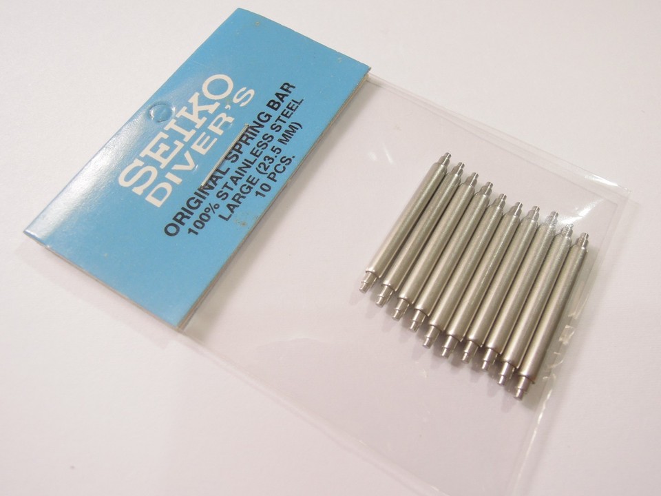 NEW 23.5MM FAT LARGE STAINLESS SPRING BARS DIVERS SKX007/7002-7001/6309 ...