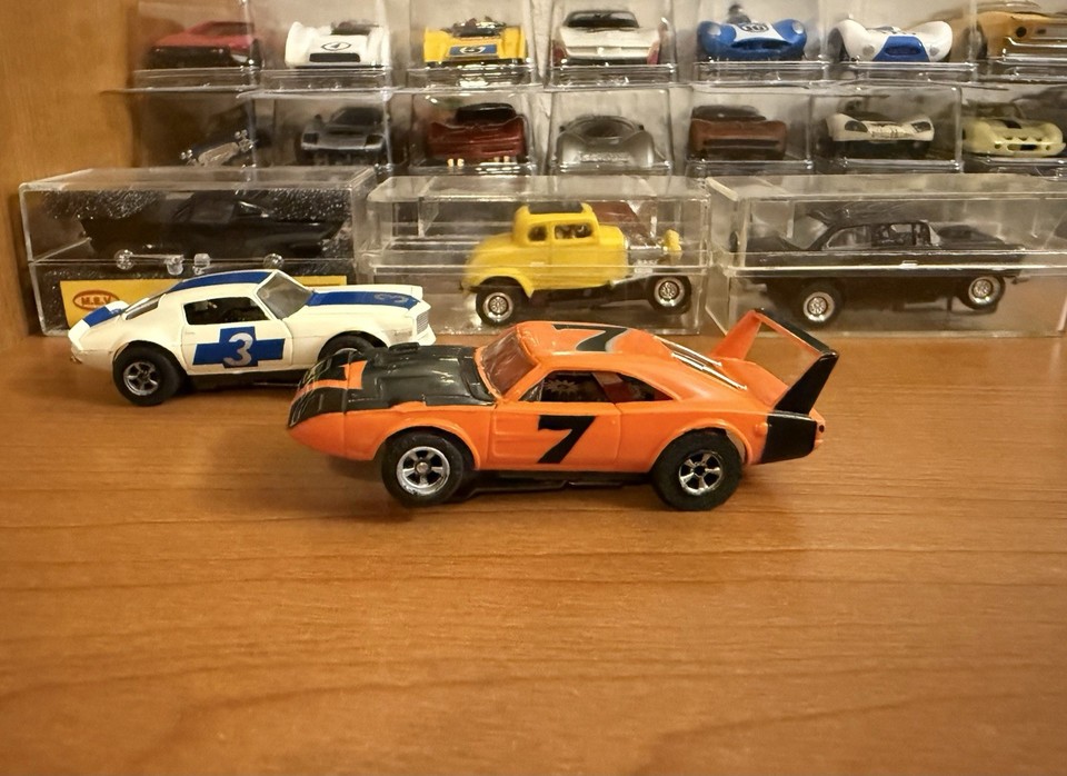 1971-79 Aurora AFX #1753 HO Dodge Daytona Orange w/Black #7 Silver Tail ...