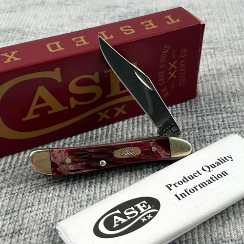 Case xx 6220 SS (3693)Knives Peanut Old Red Bone My First Case Pocket ...