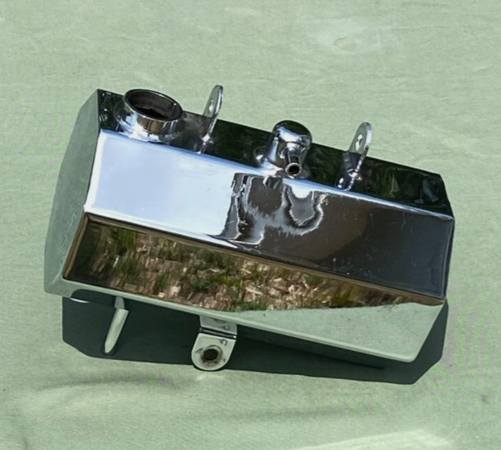 Santee Triumph Chopper Hexagon Oil Tank Bag BSA British Ridgid Frame ...