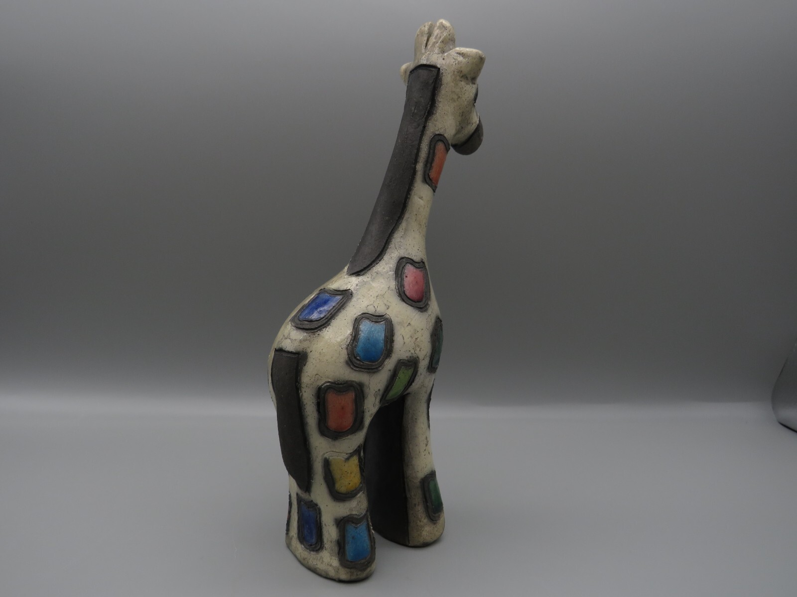 Fenix Botswana Patchwork/Multicolored Raku Giraffe Figurine ...