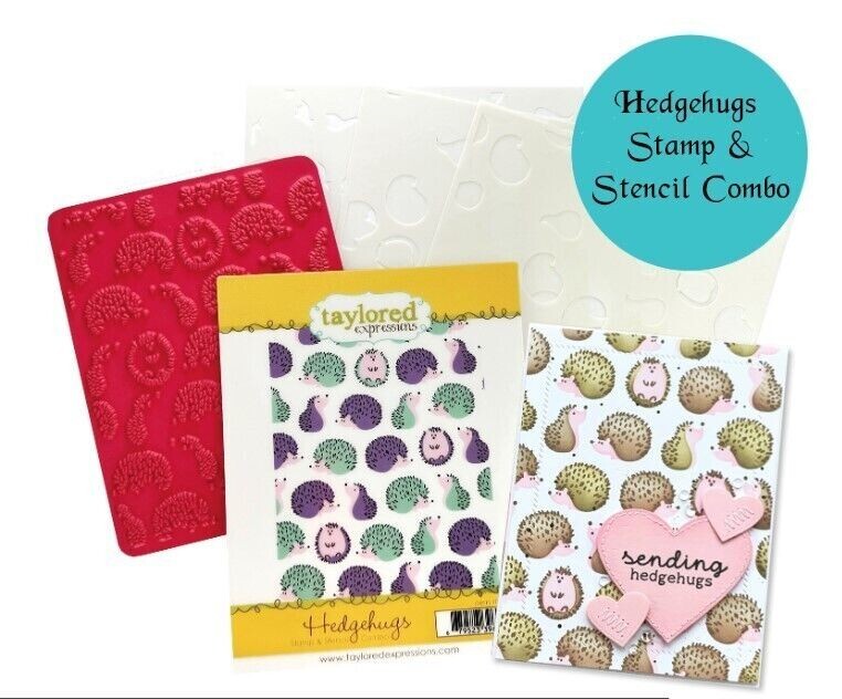 Taylored Expressions ~ HEDGEHUGS ~ Stamp & Stencil Combo Hedgehogs | eBay