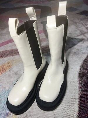 Bottega Veneta Contrast-Sole Leather Tire Boots | eBay