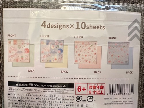 daiso design paper origami 4designs 10sheets Sakura&Fujisan | eBay