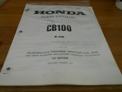 Honda DEALER PHOTOCOPY PARTS LIST CATALOG CB100 Honda Code # 2449 | eBay