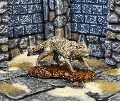 Painted DIRE WOLF metal figure vintage Reaper AD&D Ravenloft undead OOP ...