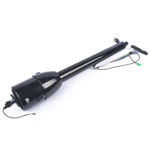 28" Black Stainless Tilt Steering Column Manual Floor Shift No Key with ...
