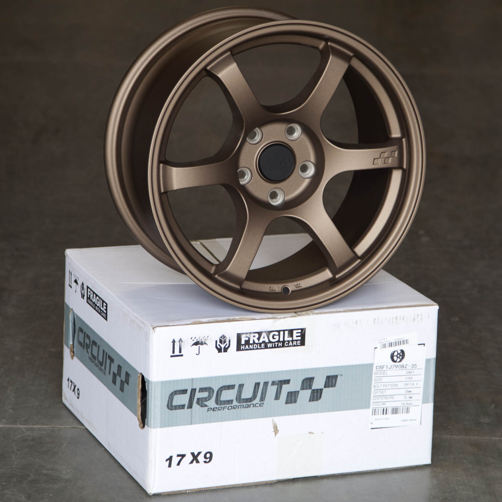 CIRCUIT CSF1 17x9 5x114.3 +35mm MATTE BRONZE JDM WHEELS | eBay