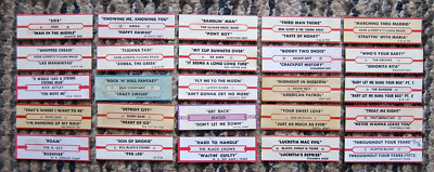 LARGE LOT OF 166 ORIGINAL JUKEBOX STAR TITLE STRIPS - mostly 60's - 70 ...