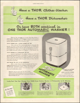1947 Vintage ad for Thor Automagic washer`retro appliance 071518 | eBay