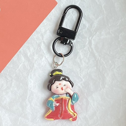 Cute Tang Dynasty Girl Resin Charms Keychain Pendants Bag Charm ...
