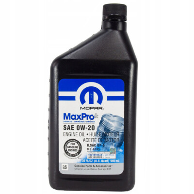 MOPAR SAE 0W-20 SYNTHETIC ENGINE OIL FOR DODGE CHRYSLER JEEP 68218950AB ...