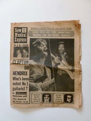 NME NEW MUSICAL EXPRESS - 15th May 1971 - Eric Clapton Jimi Hendrix ...
