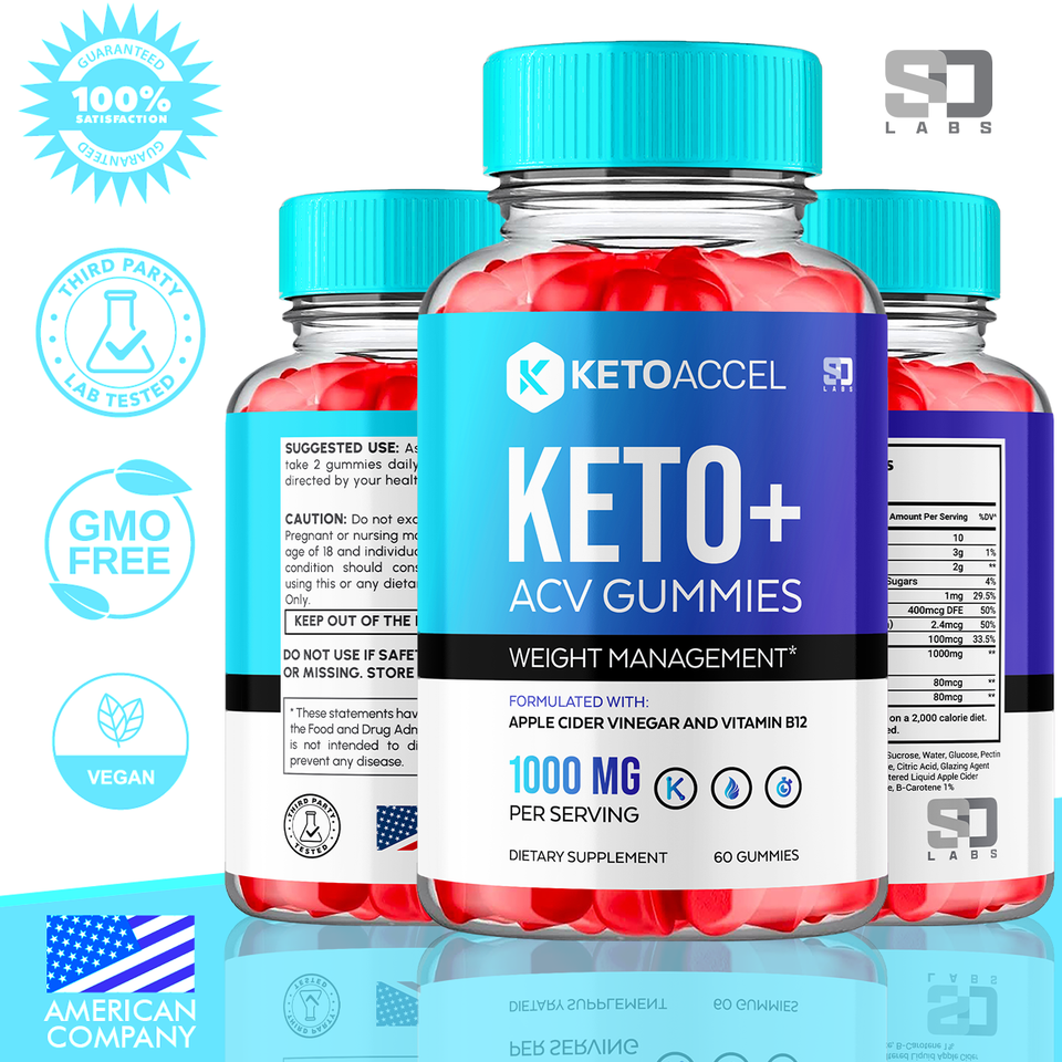Keto Accel Gummies, Keto Accel ACV Keto Gummies for Weight Loss (60 ...