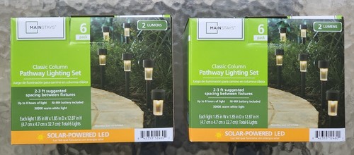 Mainstays Pathway Lighting Set of 12 Solar Powered LED Path & Landscape ...