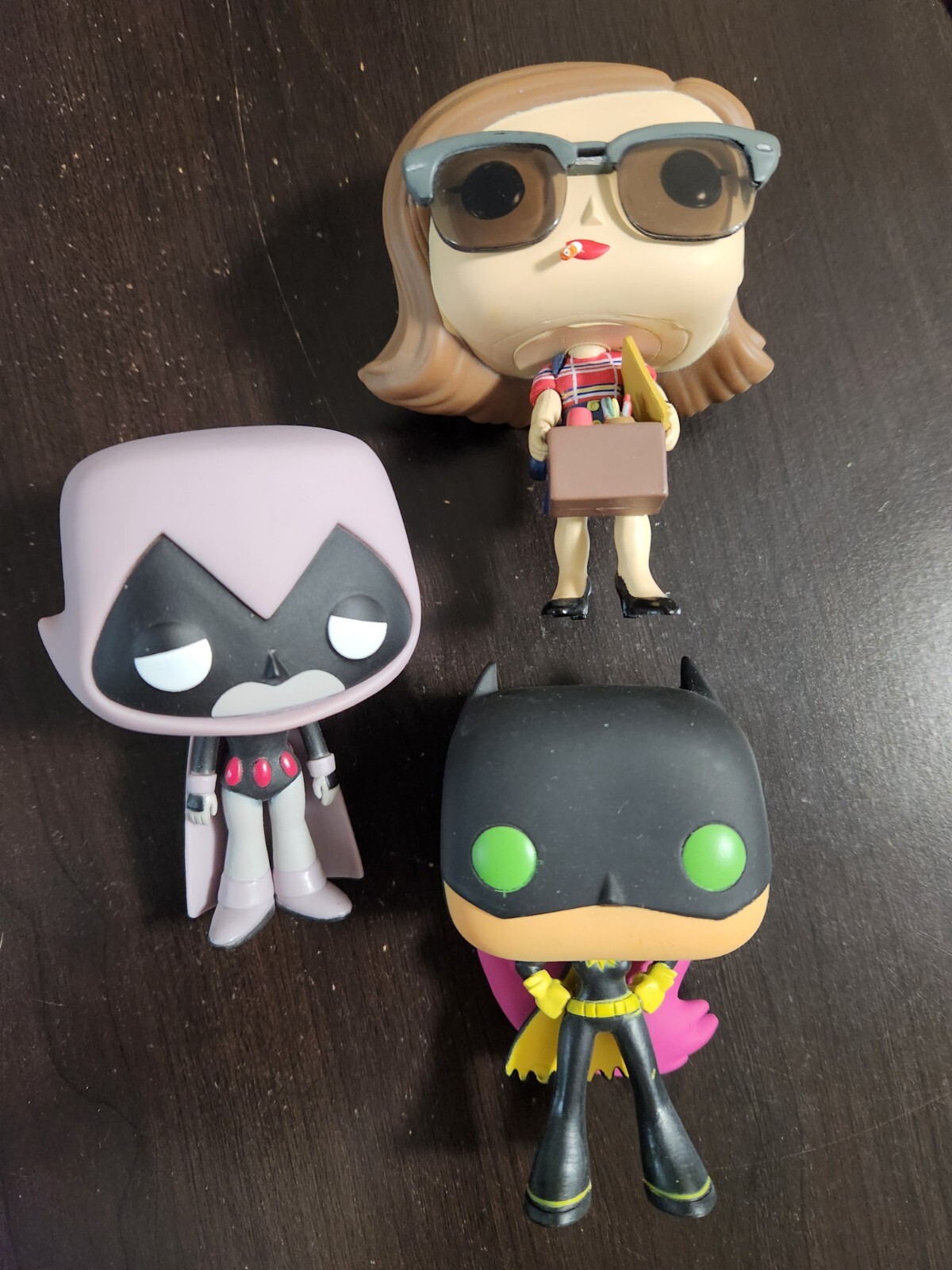 Funko Pop! Teen Titans Go! Loose (Lot of 3) Raven (Grey) Starfire as ...